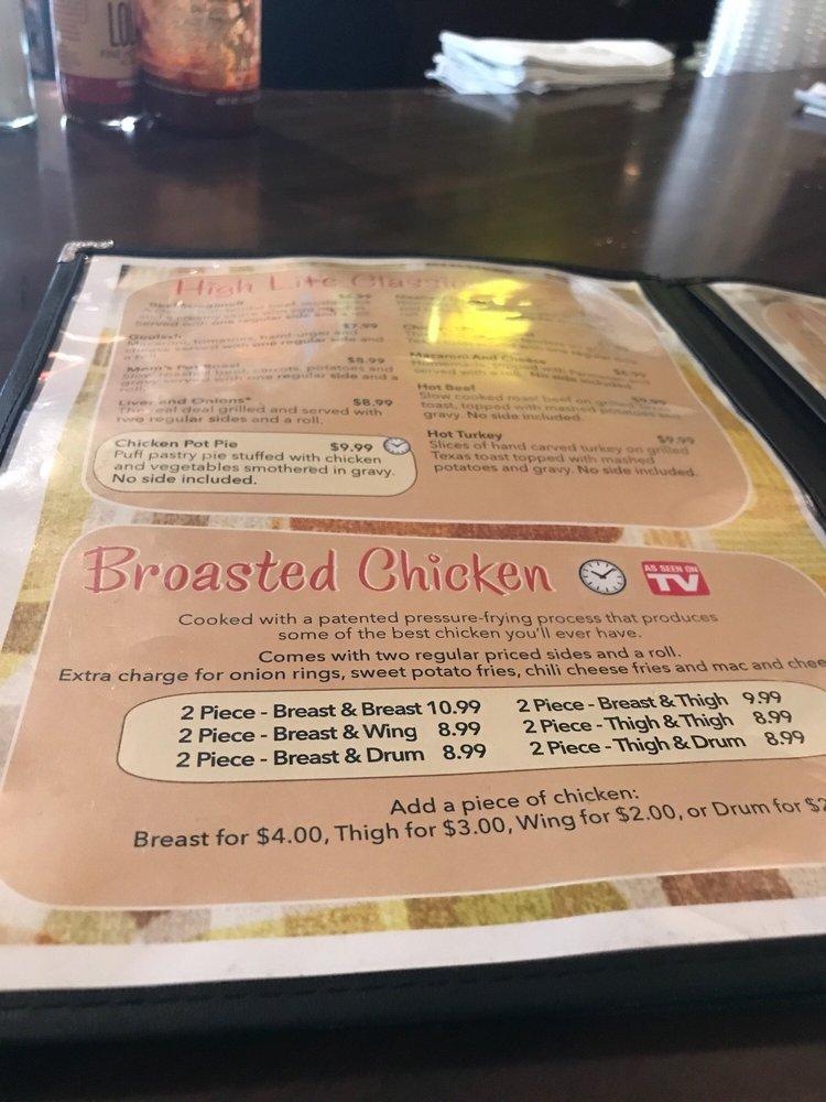 Menu at The High Life Lounge pub & bar, Des Moines