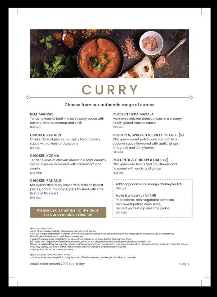 Menu at Black Dog pub & bar, Bolton