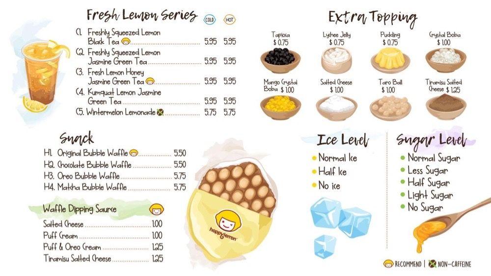 Menu at Happy Lemon pub & bar, Bellingham