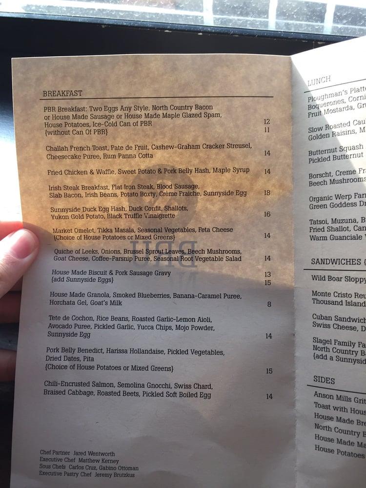 Menu at Longman & Eagle pub & bar, Chicago