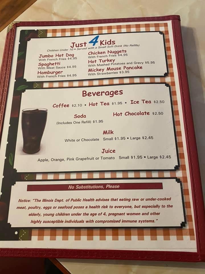 Menu at Red Apple Family Restaurant, Maryville