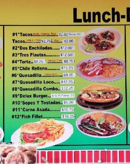 Menu at Mi Cocinita & Groceries restaurant, Ephrata
