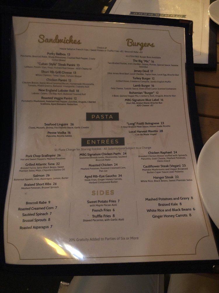 Menu at The Madison Bar & Grill, Hoboken