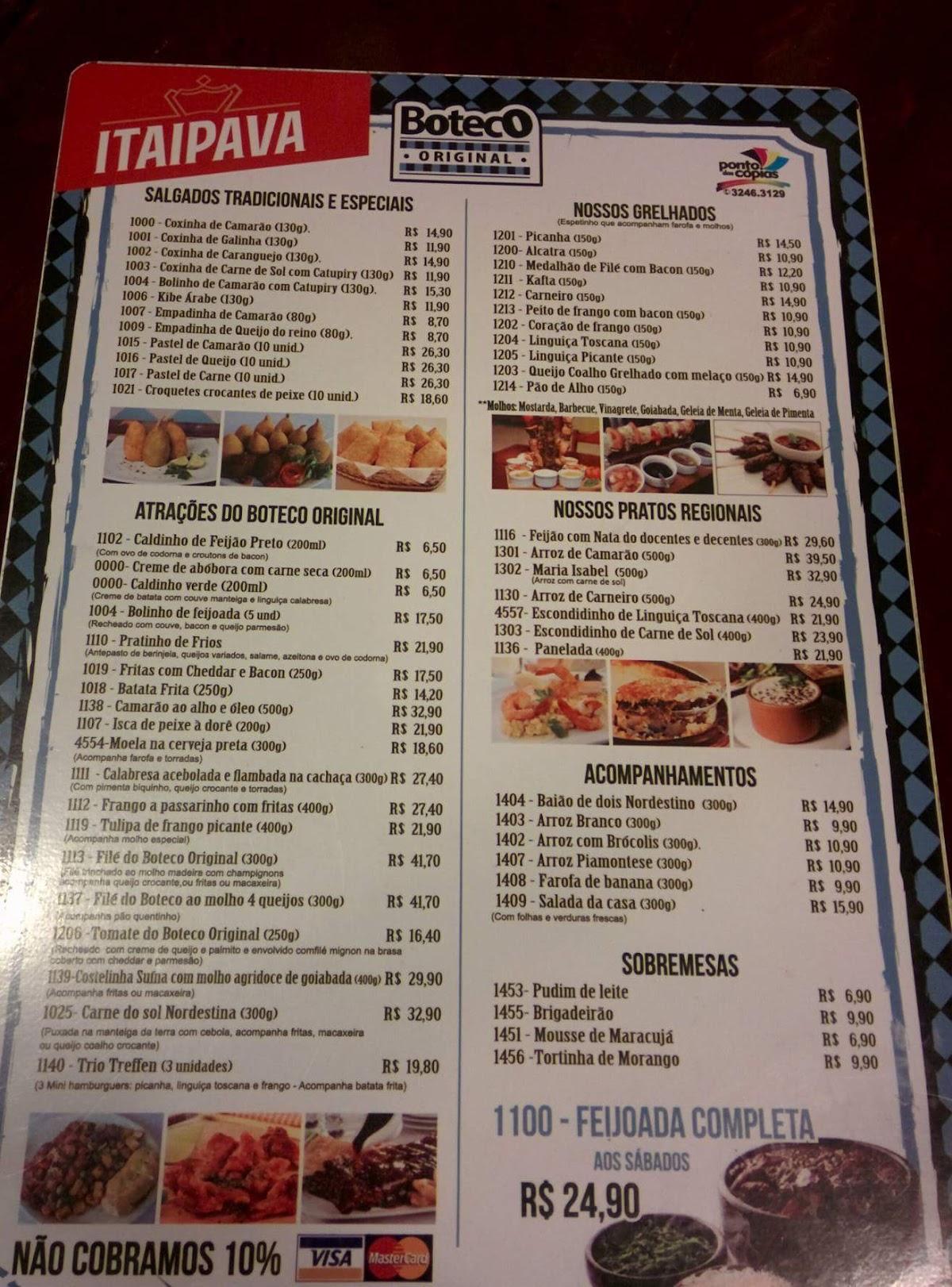 Menu em Boteco Original (Antônio Sales) churrascaria, Fortaleza, Av ...