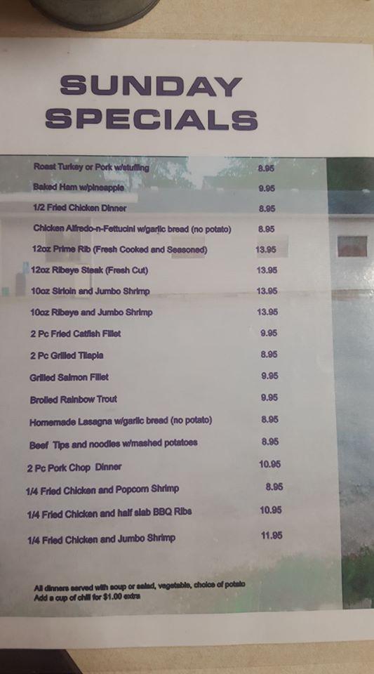 Menu at Crossroads Family Restaurant, Attica