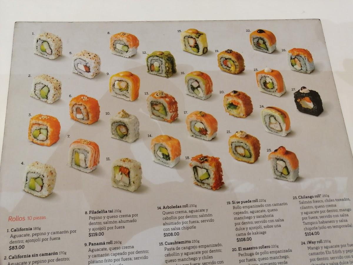 Carta del restaurante Sushi Itto, Ciudad del México, Av Fortuna 334