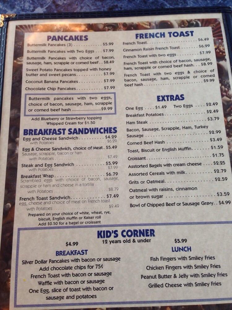 Carta de Layton's Family Restaurant, Ocean City, Philadelphia Ave