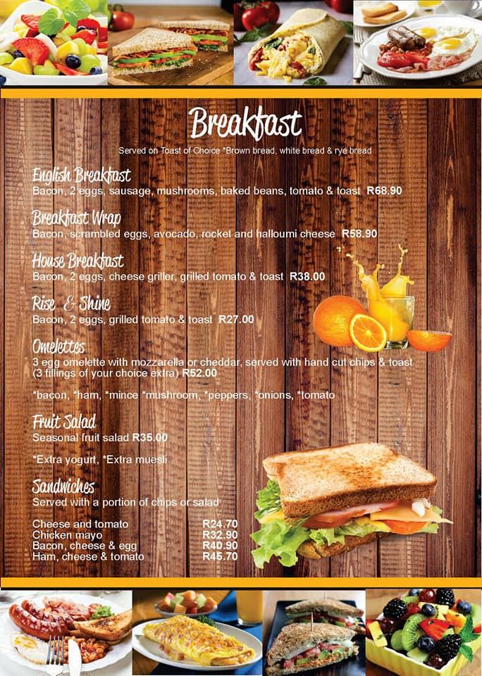 Menu at African Blend Cafe, Randburg
