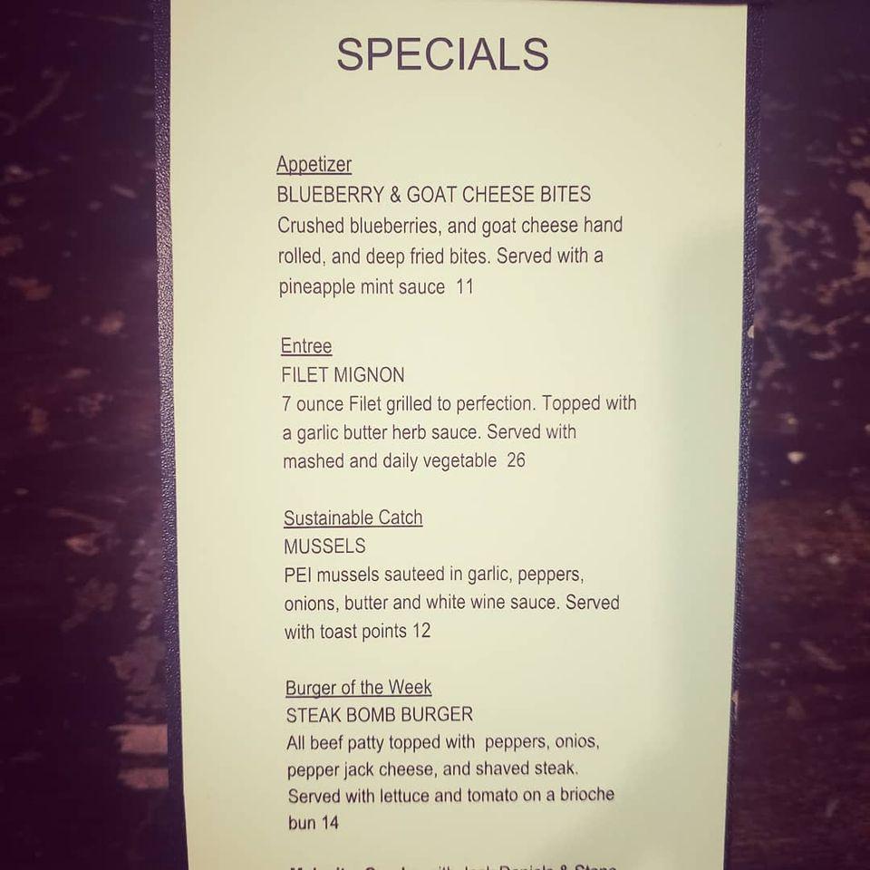 Menu at The Barley House Restaurant & Tavern, Concord