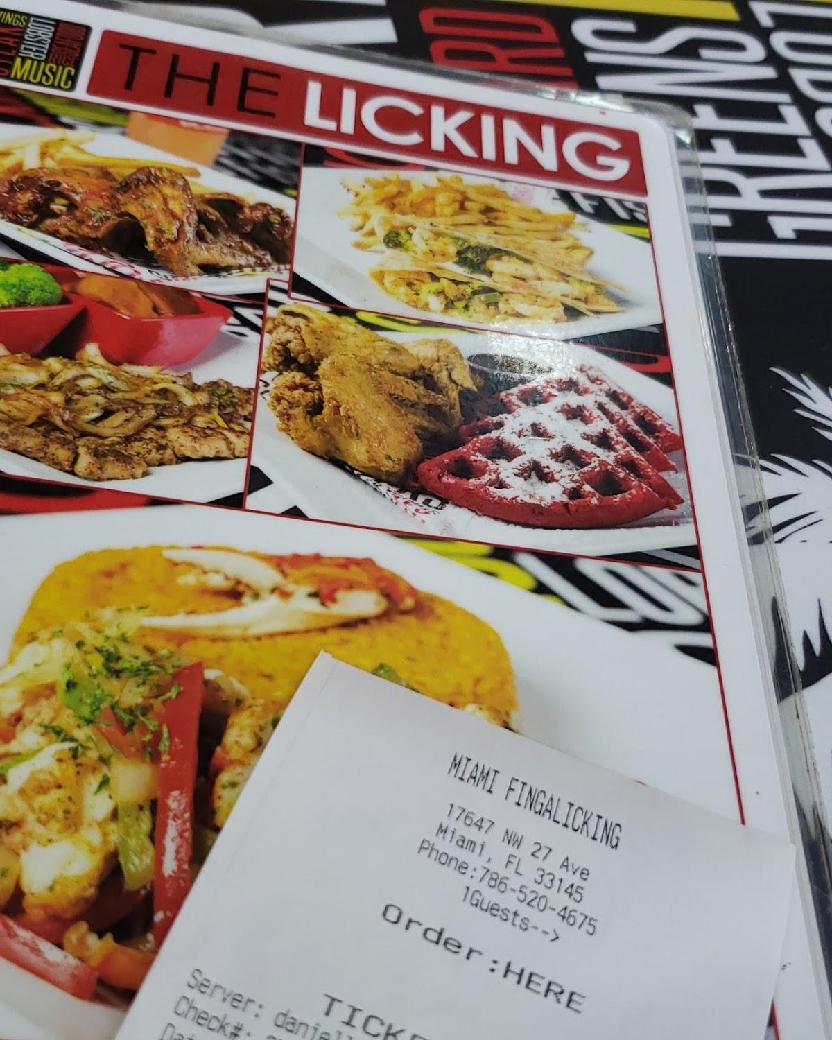 Menu at The Licking Miami Gardens restaurant, Miami Gardens, NW 27th Ave