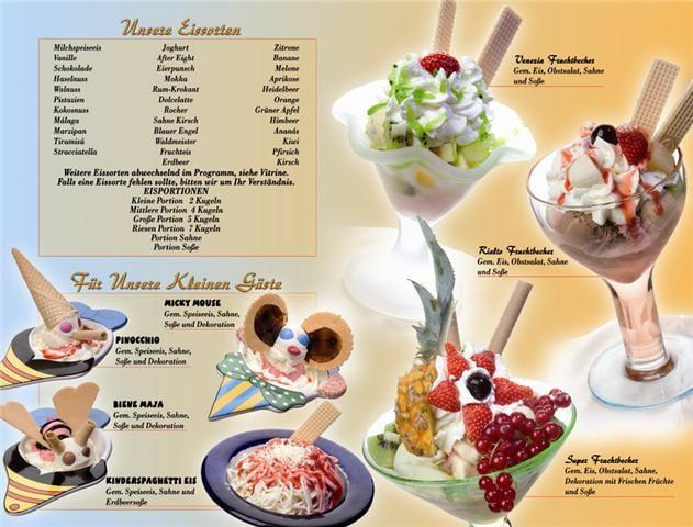 Menu at Eiscafé Venezia Aurich, Aurich