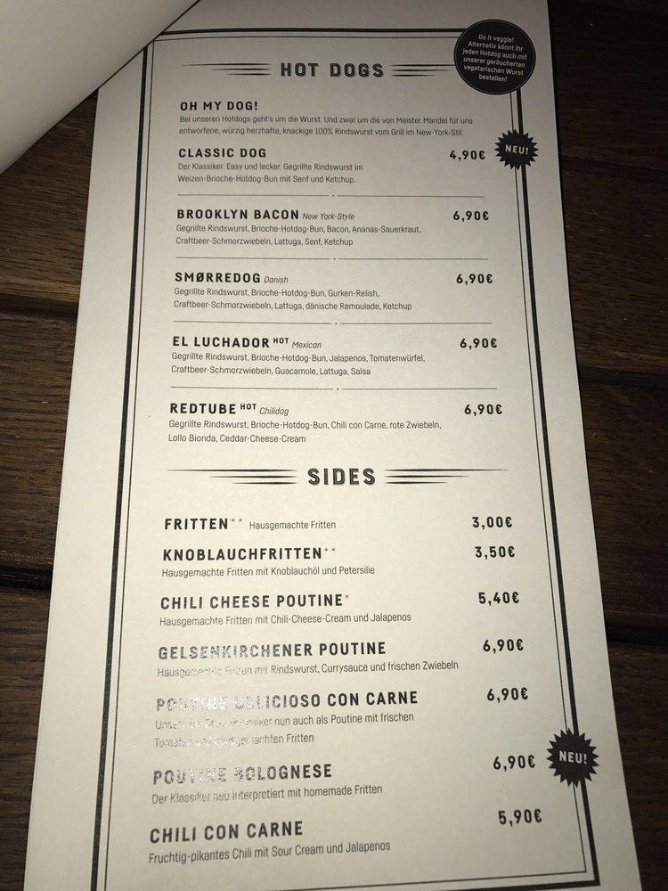 Speisekarte von The Bulldog - Burger & Barbecue Bar - Page, Osnabrück ...