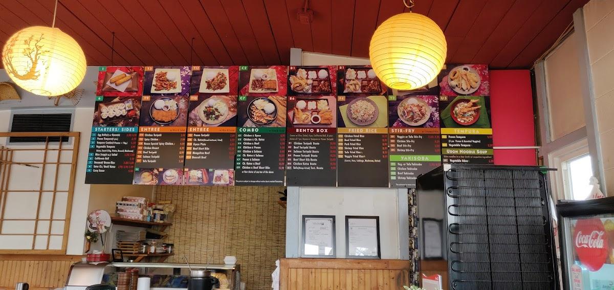 Menu at Ichi Bento restaurant, Shoreline