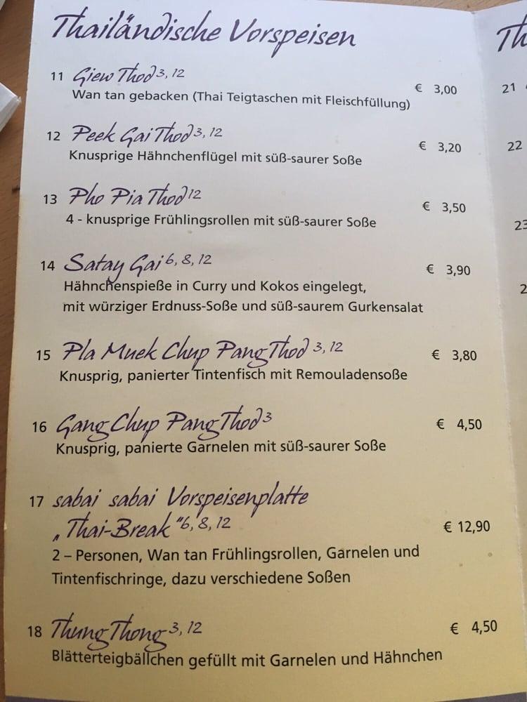 Menu at Chokdee Thai-Break Restaurant, Herxheim bei Landau/Pfalz