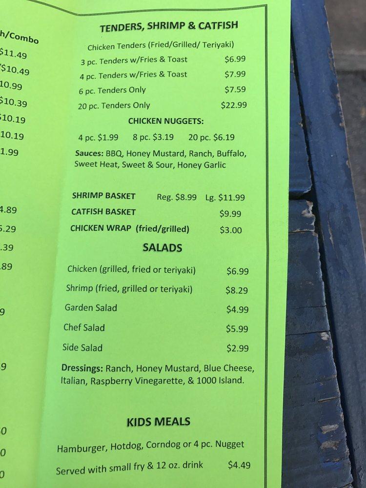 Menu at Burger Barn, Vancleave