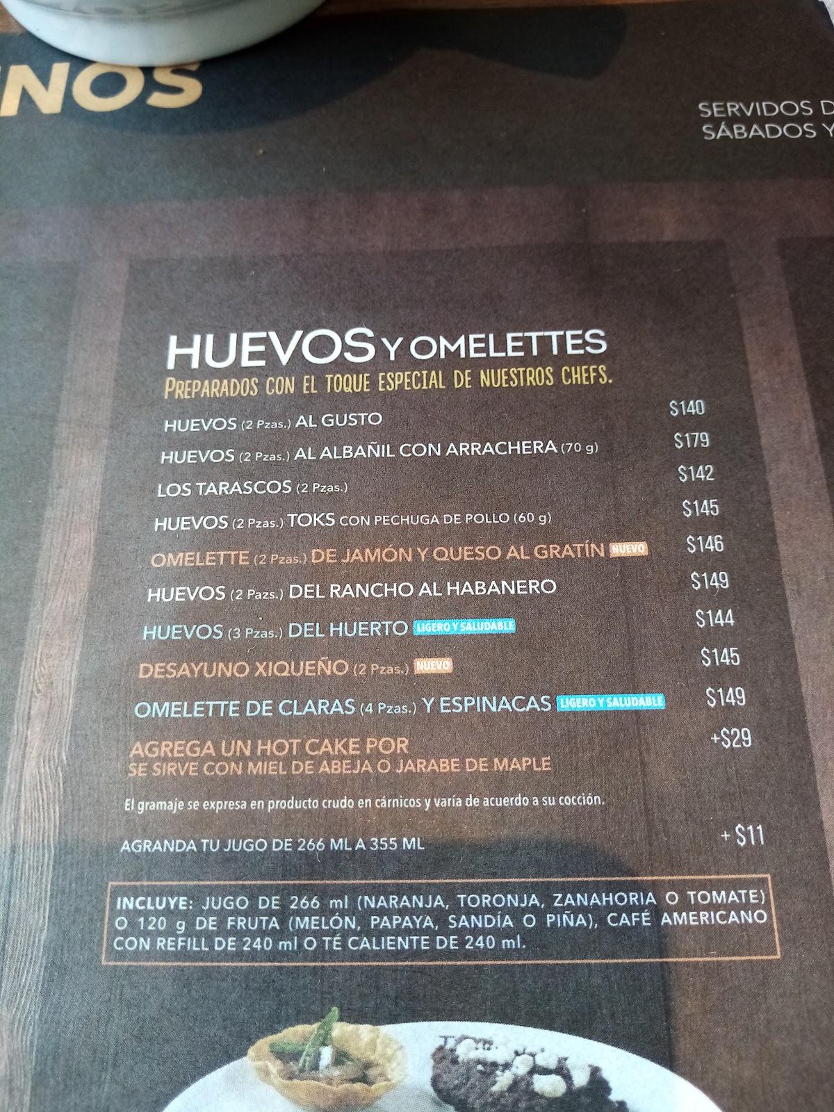 Carta del restaurante Toks Fortuna, Ciudad del México, Av Fortuna 334