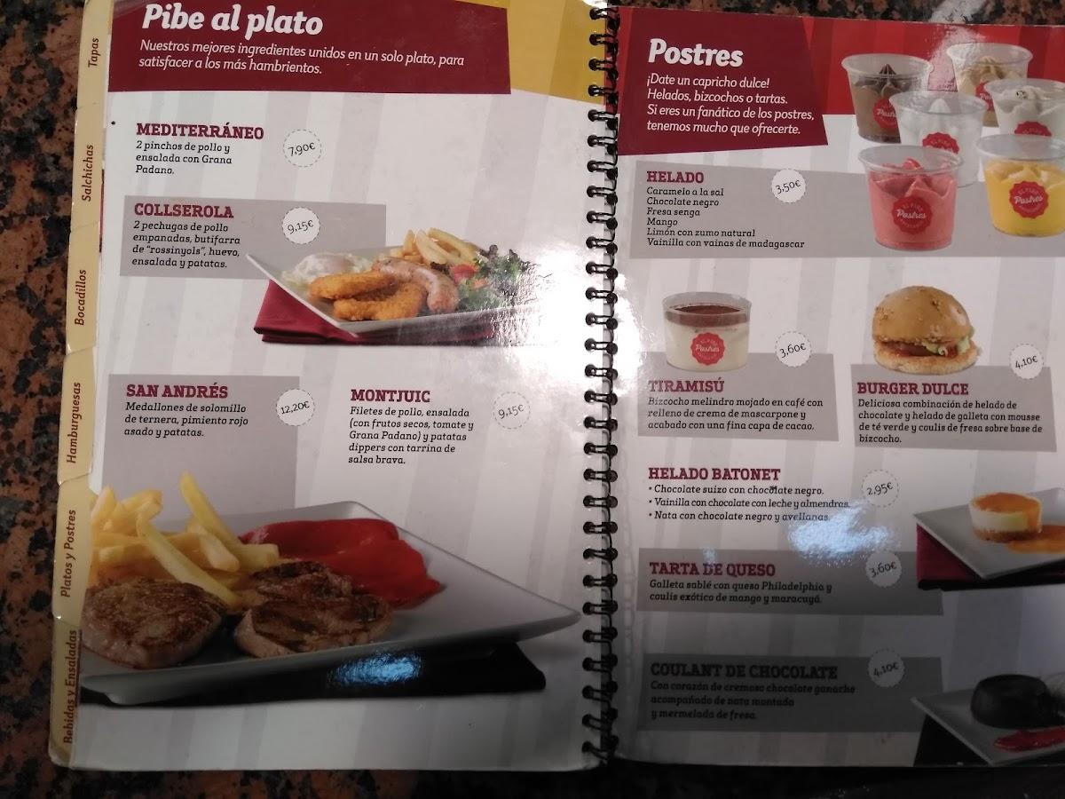 Menu at El Pibe fast food, Barcelona, Avinguda Meridiana