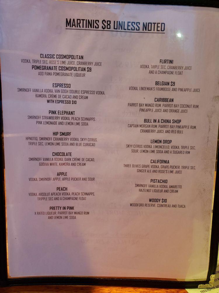 Menu at Pub Bricco, Akron, Merriman Rd #1841