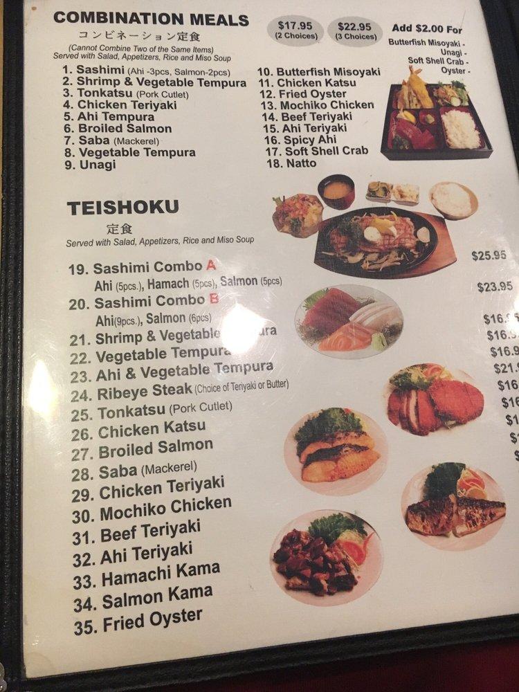 Menu at Kenko Ya restaurant, Kaneohe, 46-047 Kamehameha Hwy