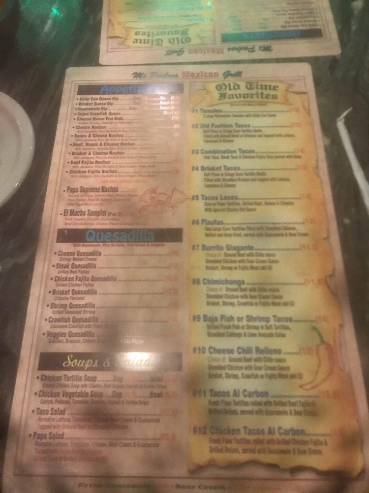Menu at Mi Padres Mexican Grill & catering restaurant, Baton Rouge ...