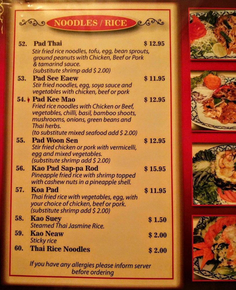 Menu at Thum's Kitchen restaurant, Cornwall