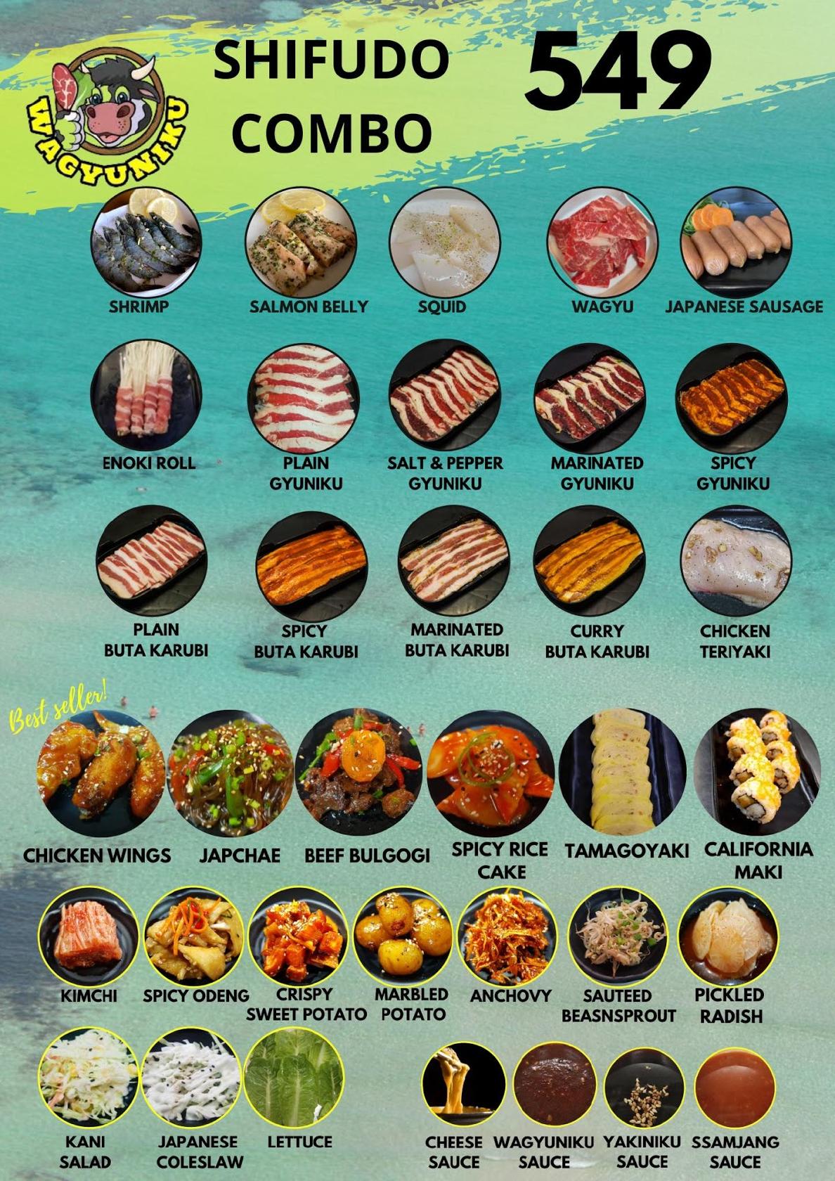 Menu at WAGYUNIKU restaurant, Las Pinas