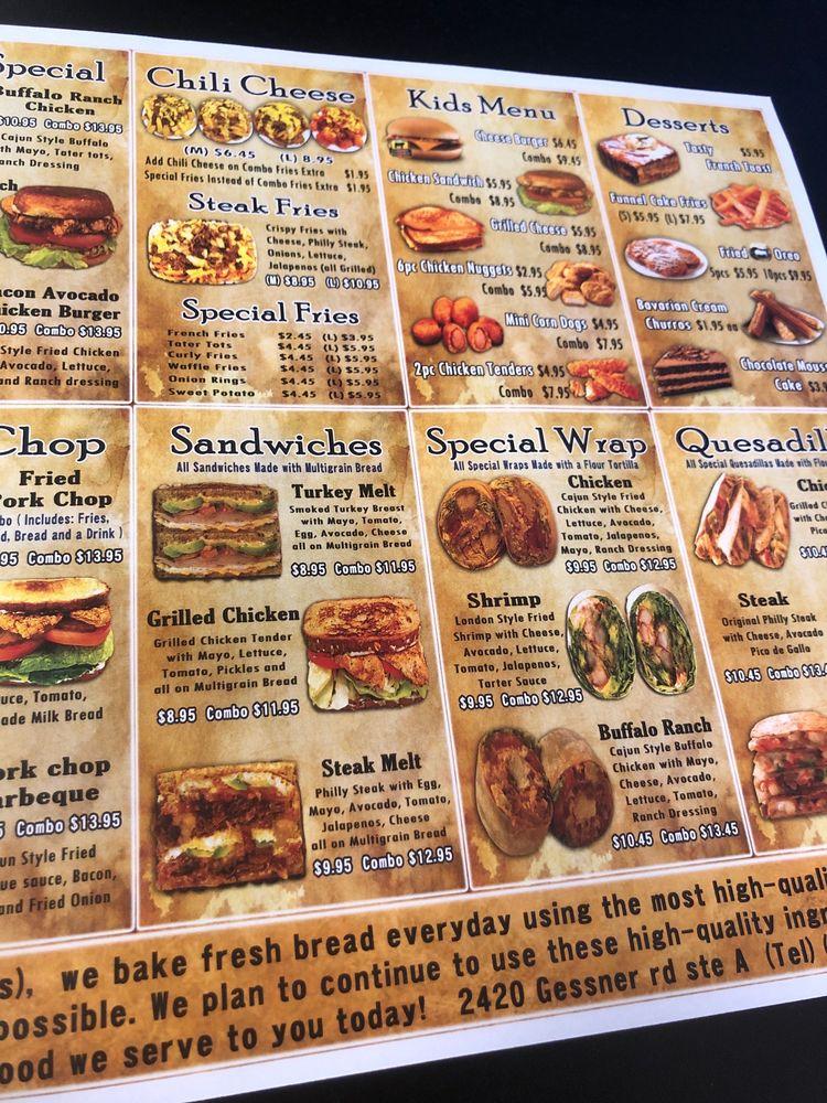Menu at JLB Eatery restaurant, Houston, Gessner Rd A
