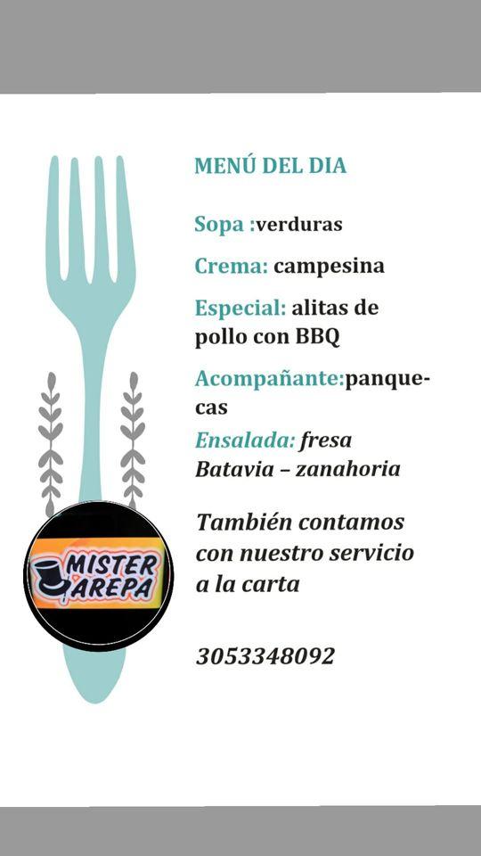 Menu at MÍSTER AREPA LA PRADERA restaurant, Dosquebradas