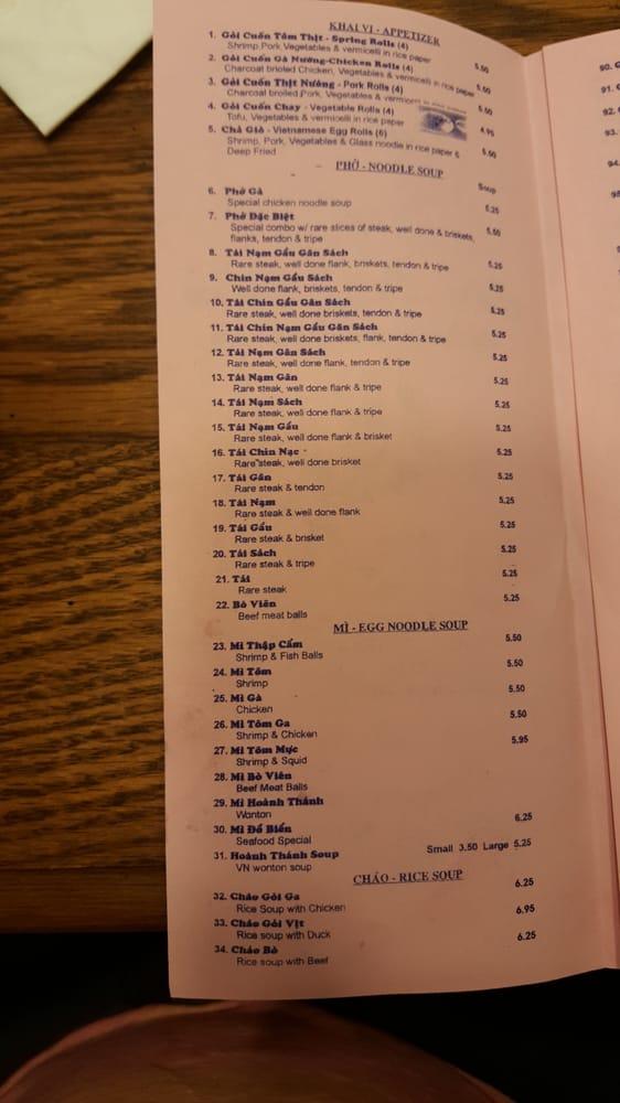 Menu at Cuu Long Quan restaurant, Houston, Broadway St #3063