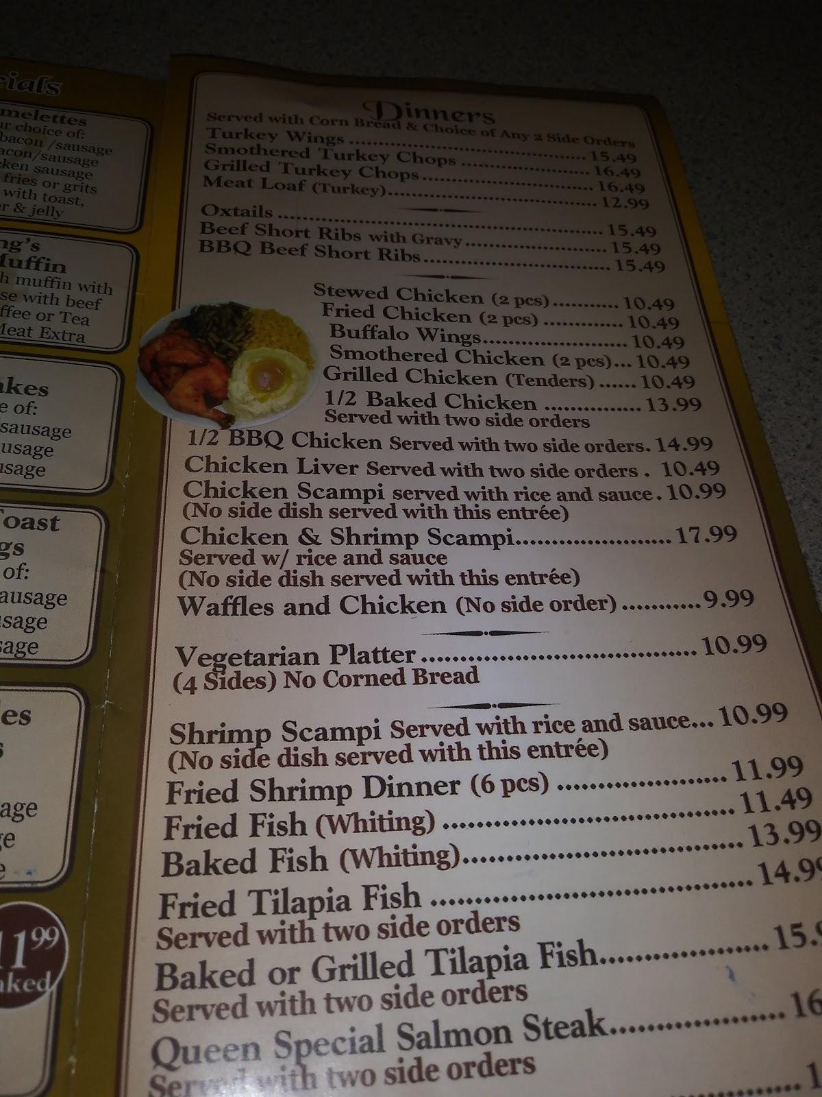 Menu at King's #1 Family Restaurant “Original Kings”, Newark, 361 Lyons Ave