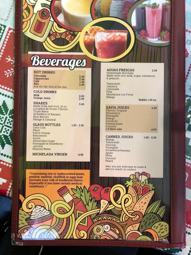 Menu at El Quetzal Restaurant & Bakery, Carthage