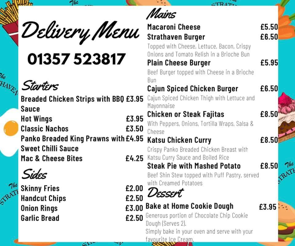 Menu at The Strathaven pub & bar, Strathaven, 6 Waterside St