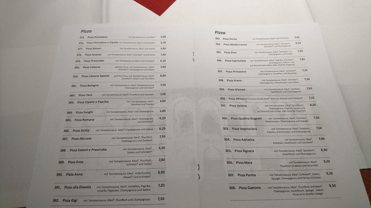 Speisekarte von Arena restaurant, Lemgo