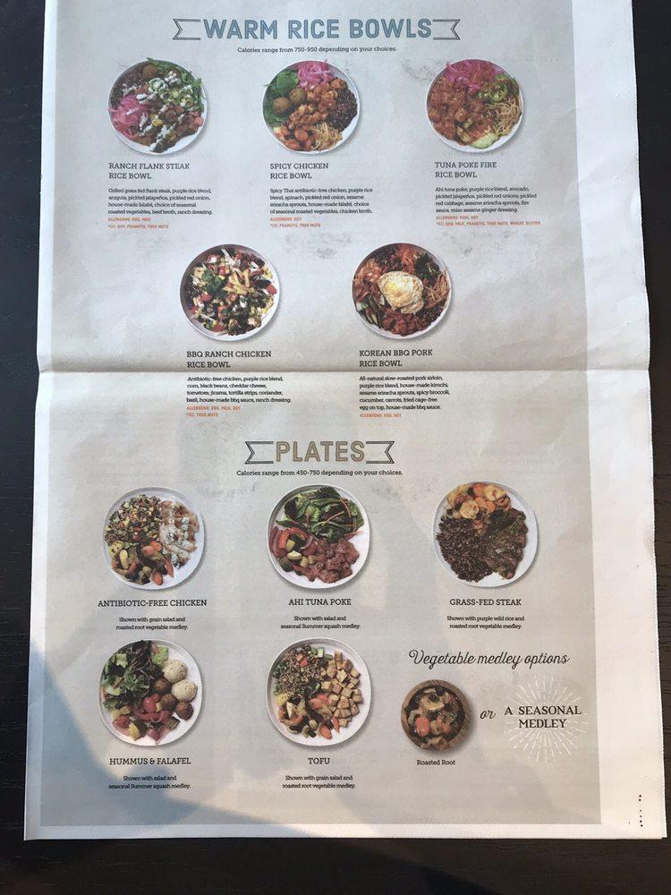 Menu at CoreLife Eatery restaurant, Latham, 579 Troy Schenectady Rd