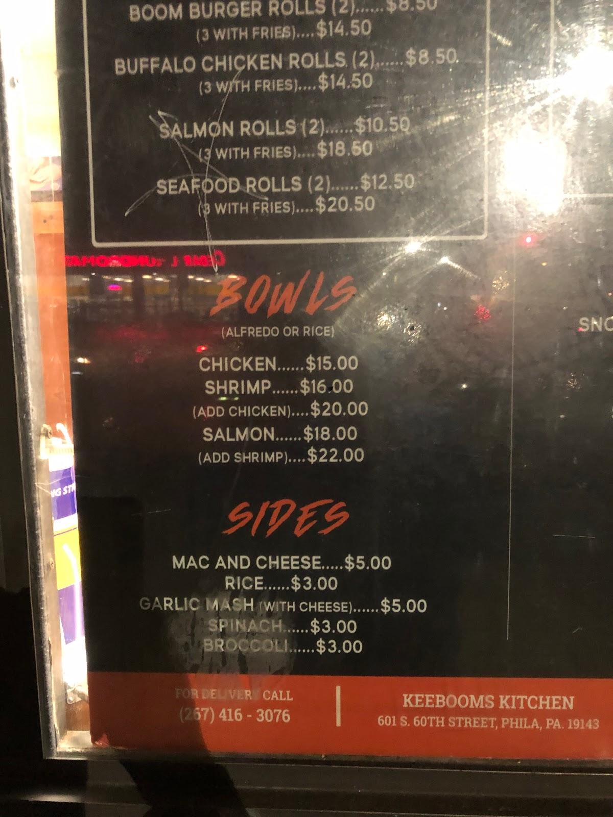 Menu at Deep Blue Sea restaurant, Philadelphia
