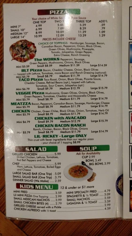 Menu at High Street Pizza pizzeria, Antlers