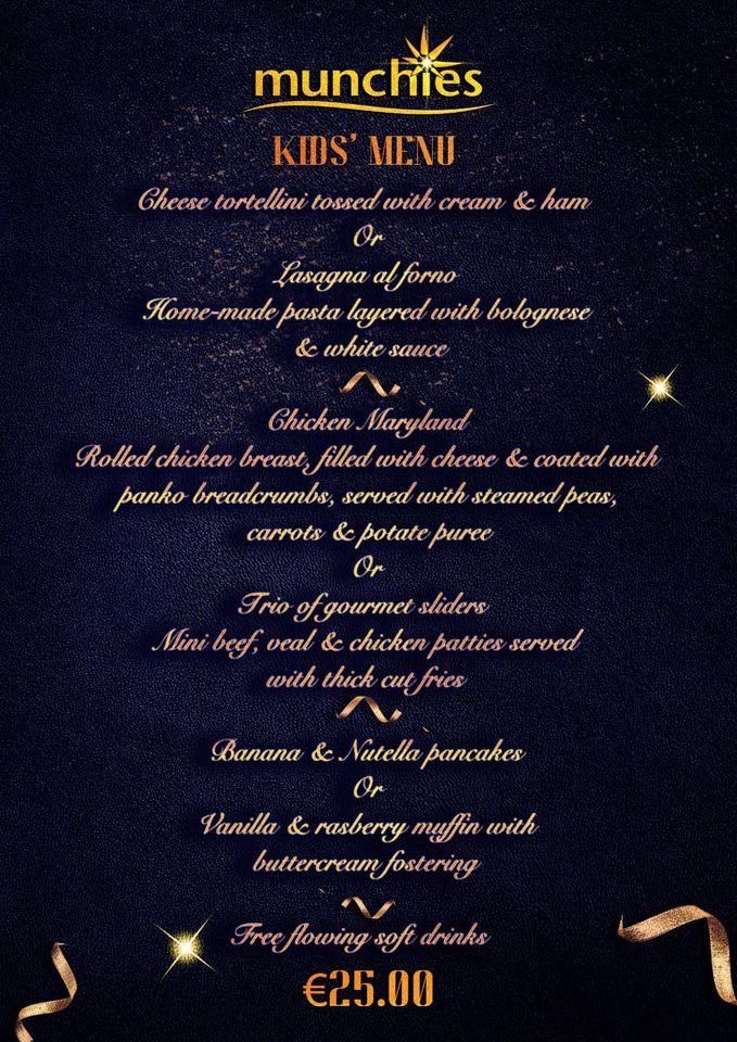 Menu at Munchies Mellieha Bay restaurant, Mellieha, Triq il-Marfa