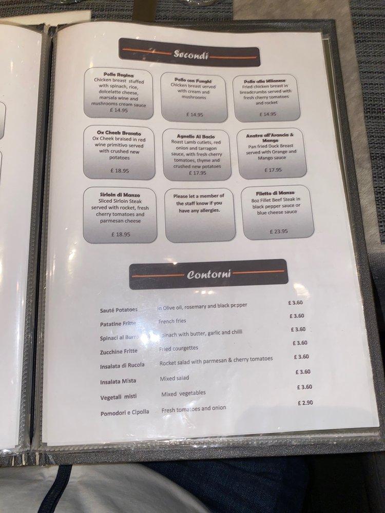 Menu at AL BACIO (Clifton, Bristol, Italian Restaurant, Restaurant ...