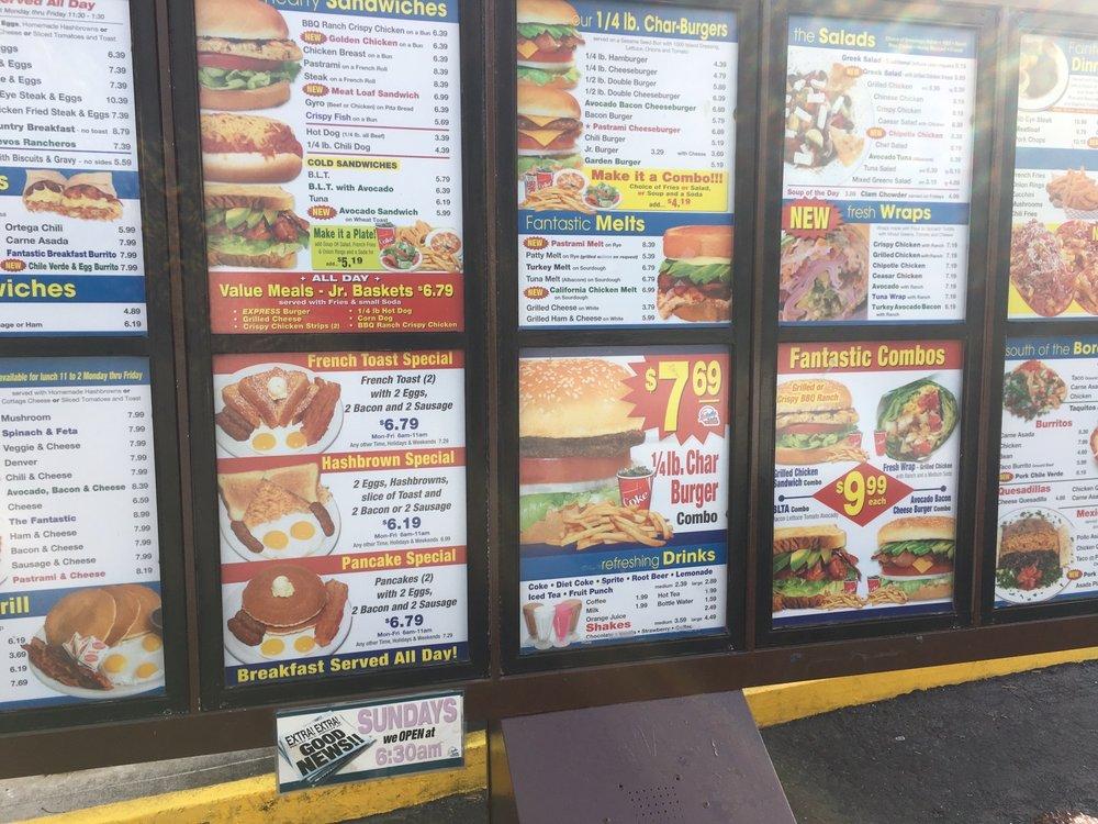 Menu at Fantastic Cafe, Rancho Palos Verdes, N Gaffey St