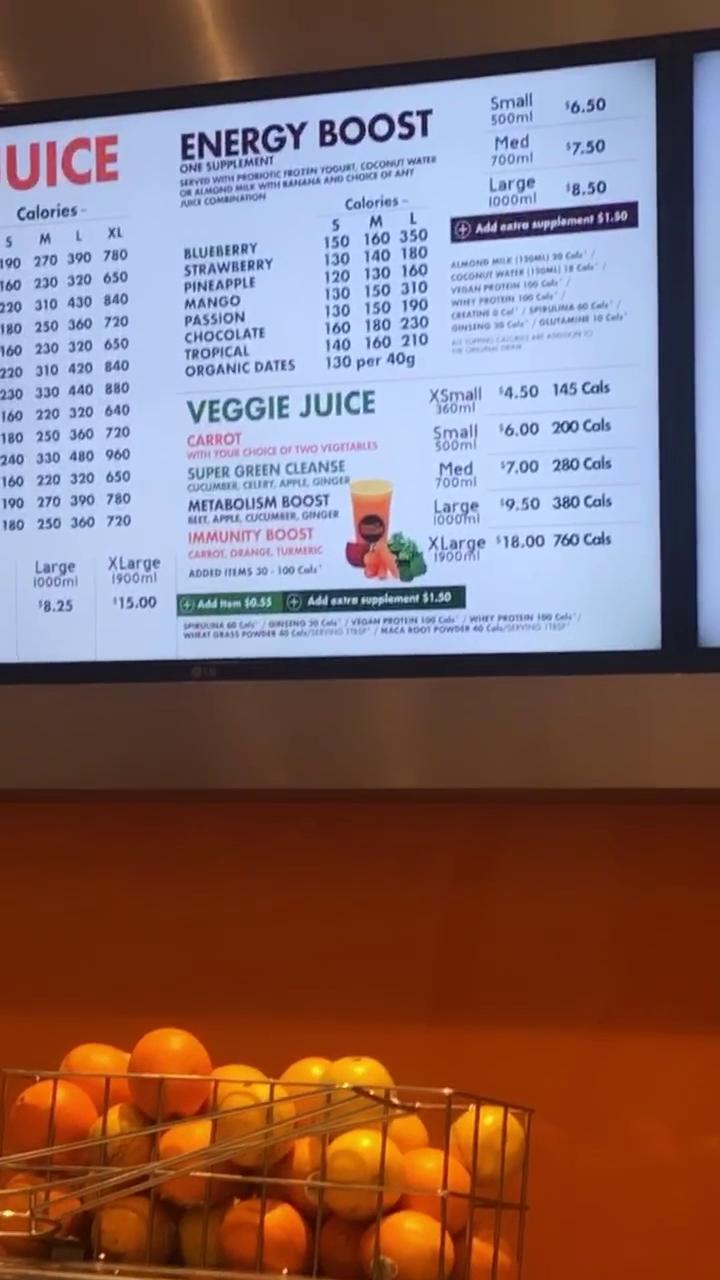 Menu at Freshly Squeezed restaurant, Hamilton, 999 Upper Wentworth St
