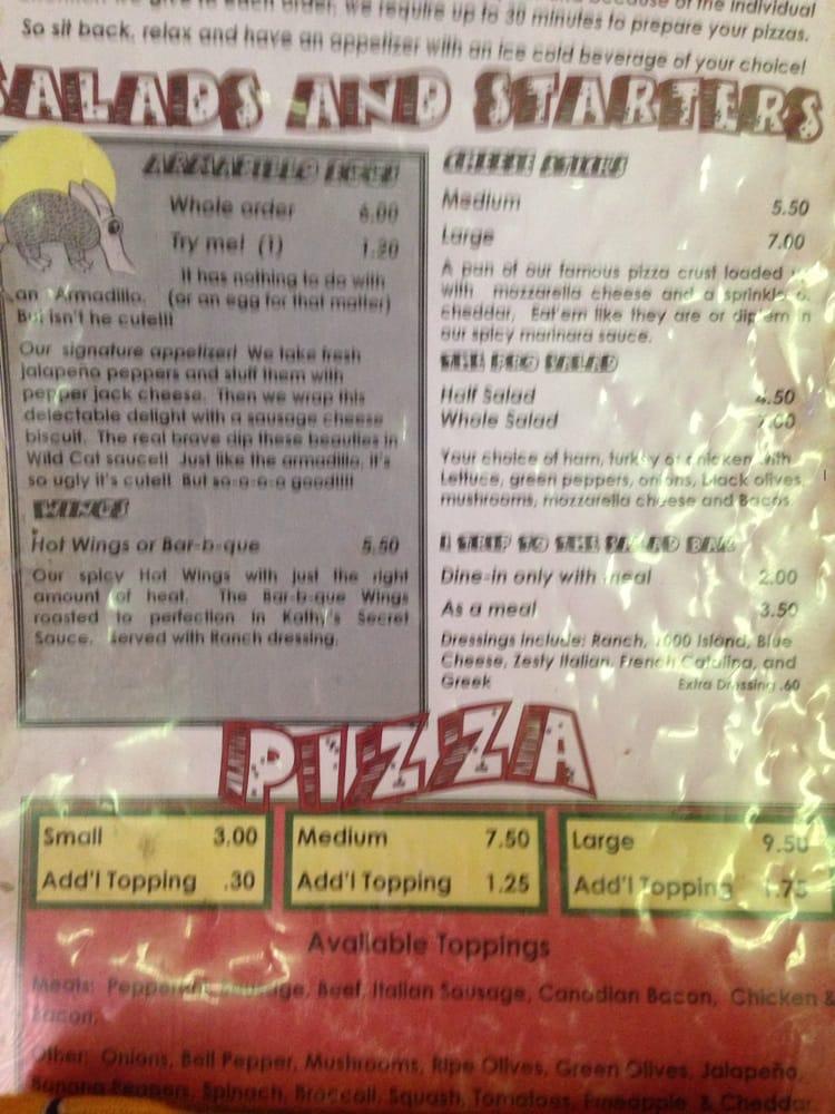 Menu at Main Street Pizza pizzeria, El Dorado