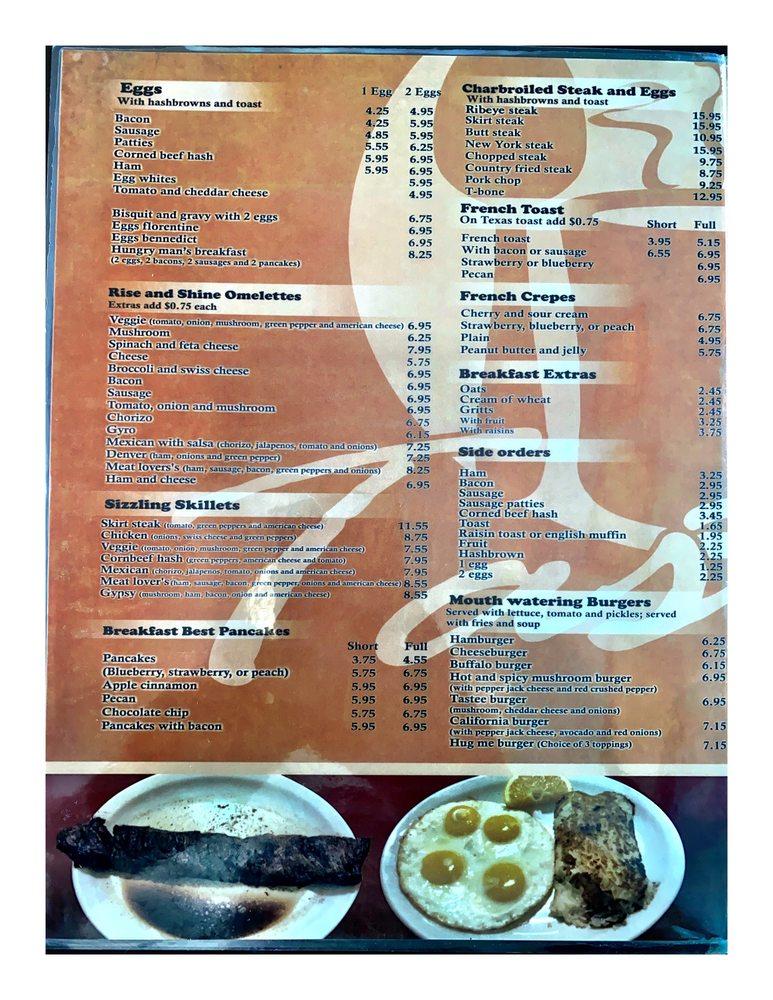 Menu at Tastee Corner Cafe, Berwyn