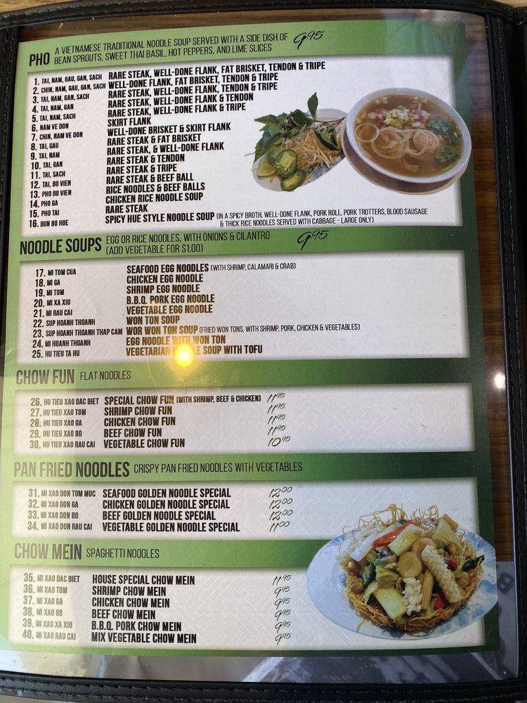 Menu at Young Sing Restaurant, Susanville