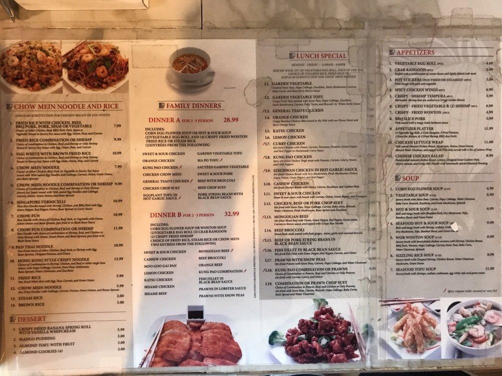 Menu at Chow Mein House restaurant, Las Vegas, W Charleston Blvd
