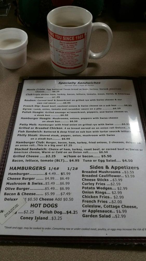 Menu at Hen House restaurant, Richfield Township