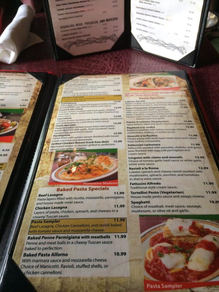 Menu at Italian Café restaurant, Irving, 387 E Las Colinas Blvd #120
