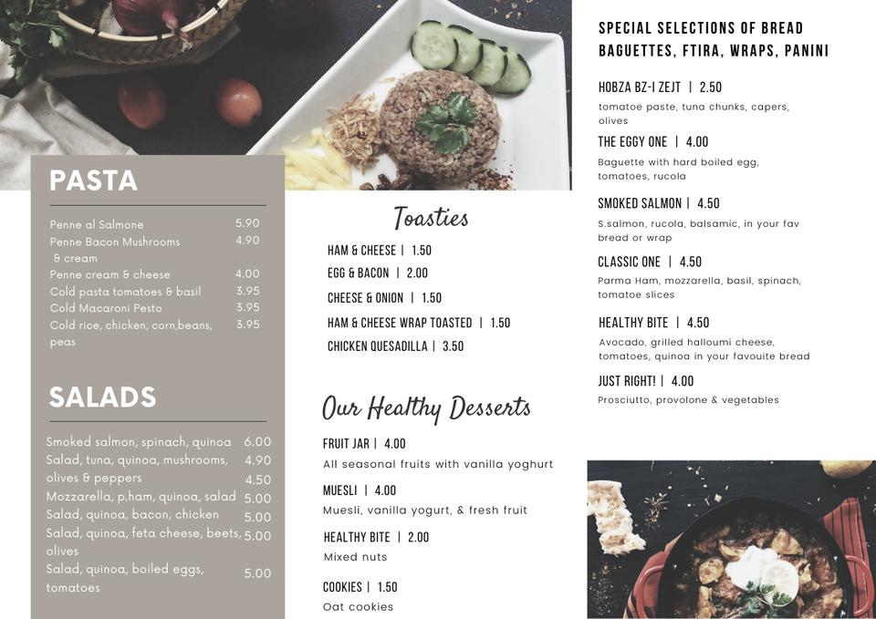 Menu at King's Own Band Club Bar And Restaurant, Valletta