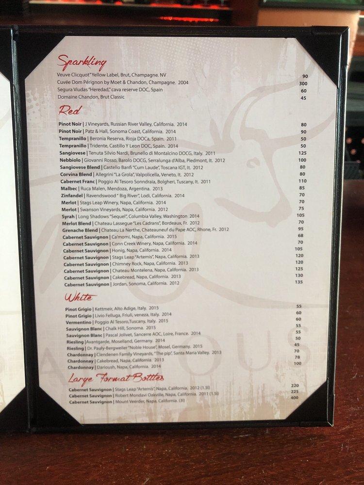 Menu at Liberty Bar, Jersey City