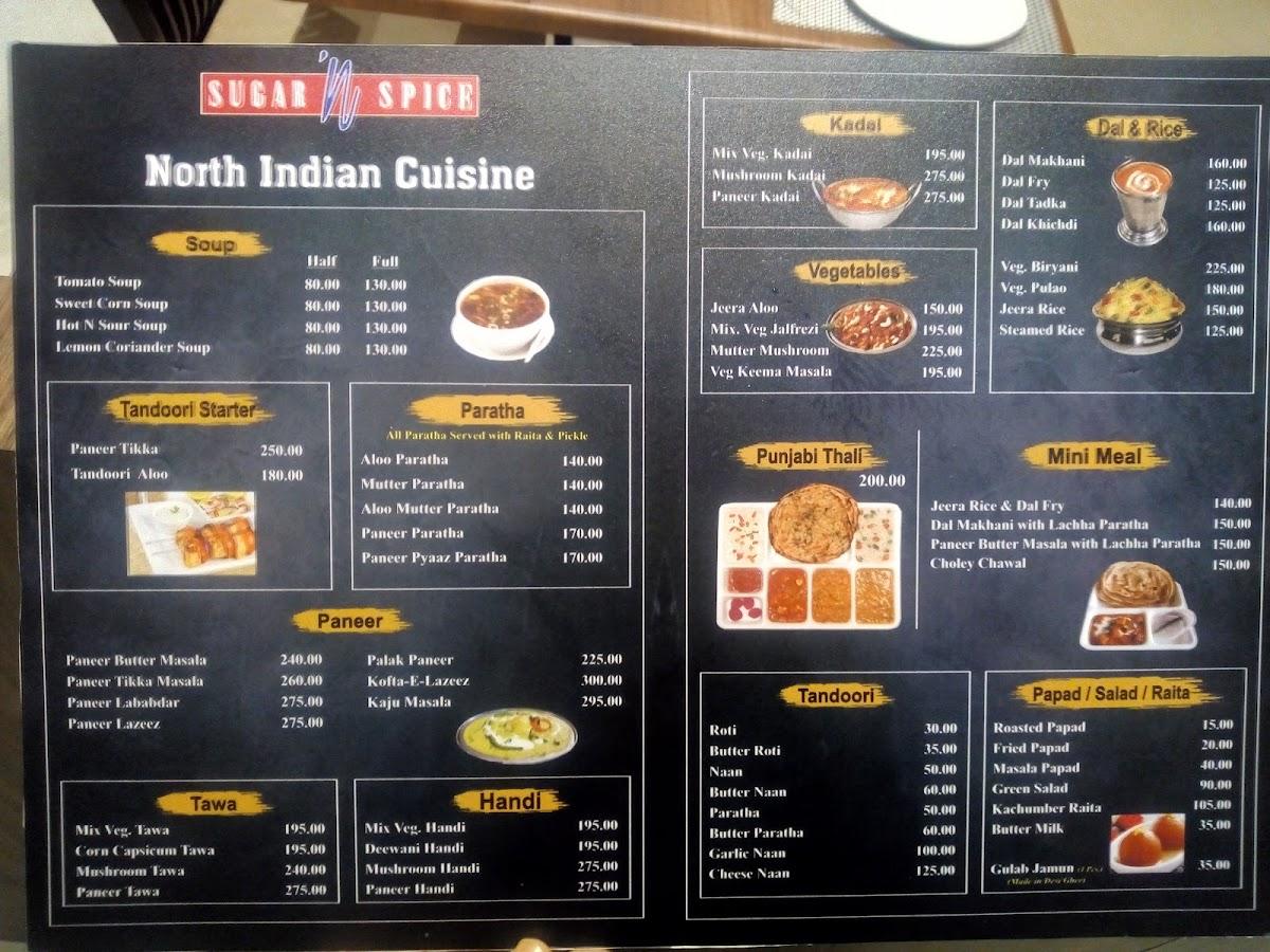 Menu at Sugar 'N Spice, Bilimora