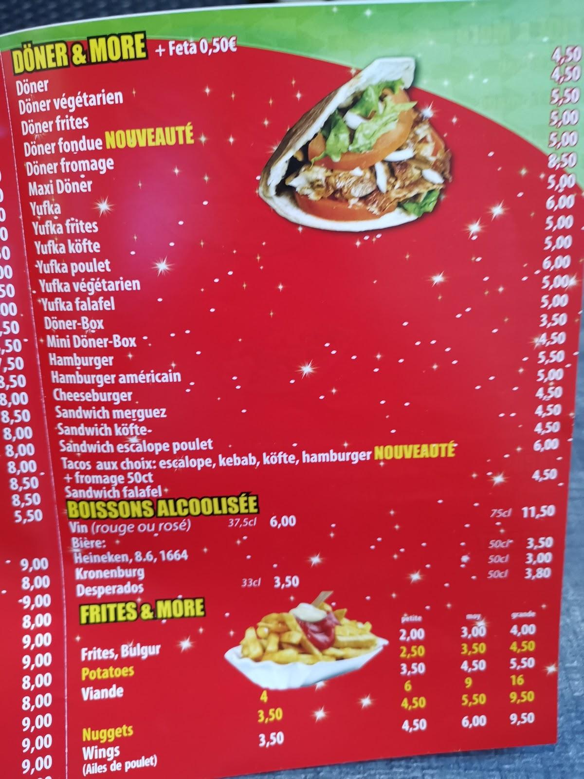 Menu au Dk express (st louis) restaurant, Saint-Louis